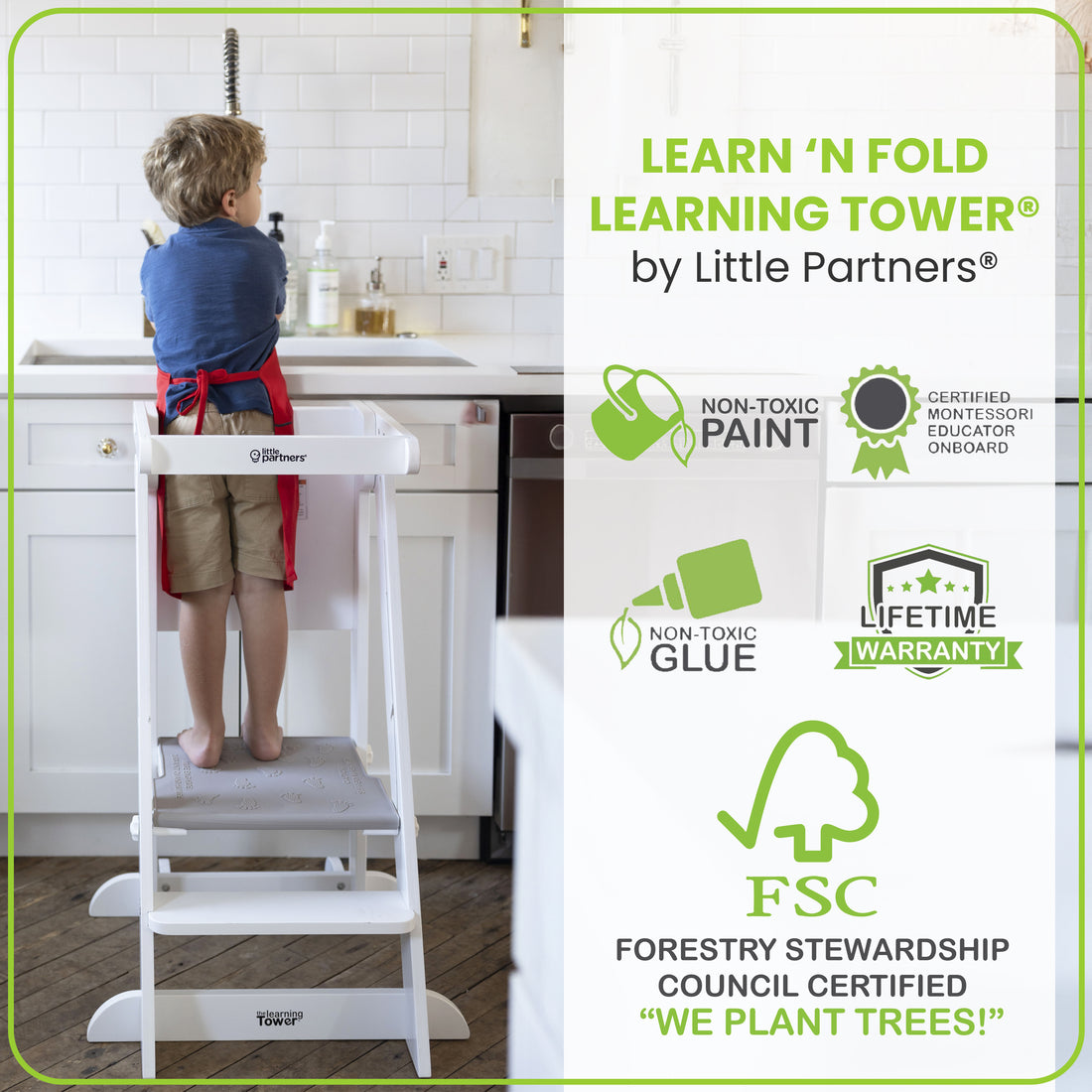 Best Foldable Learning Tower for Toddlers | Little Partners