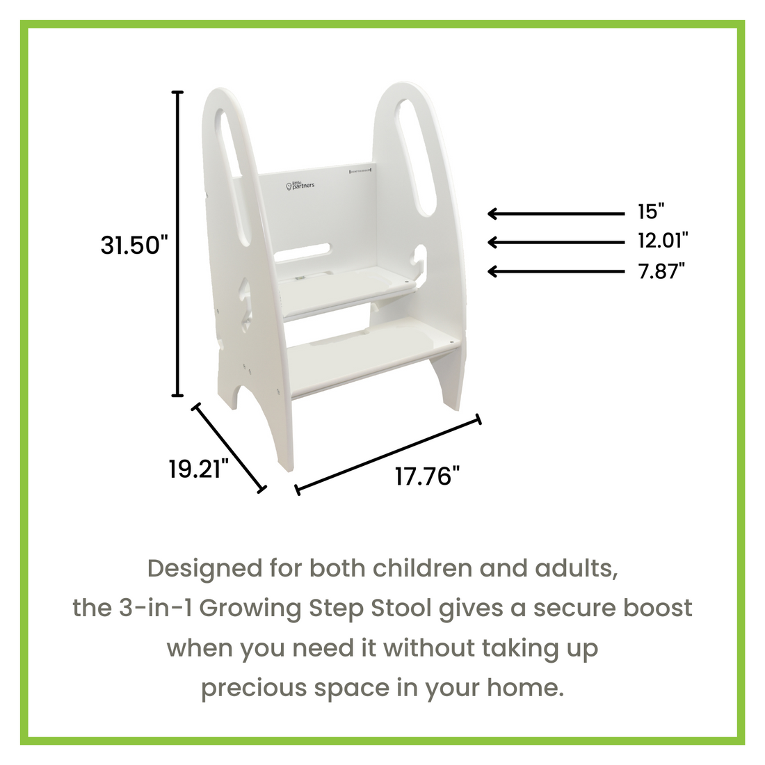 Baby Step Stool with Rails | Little Partners