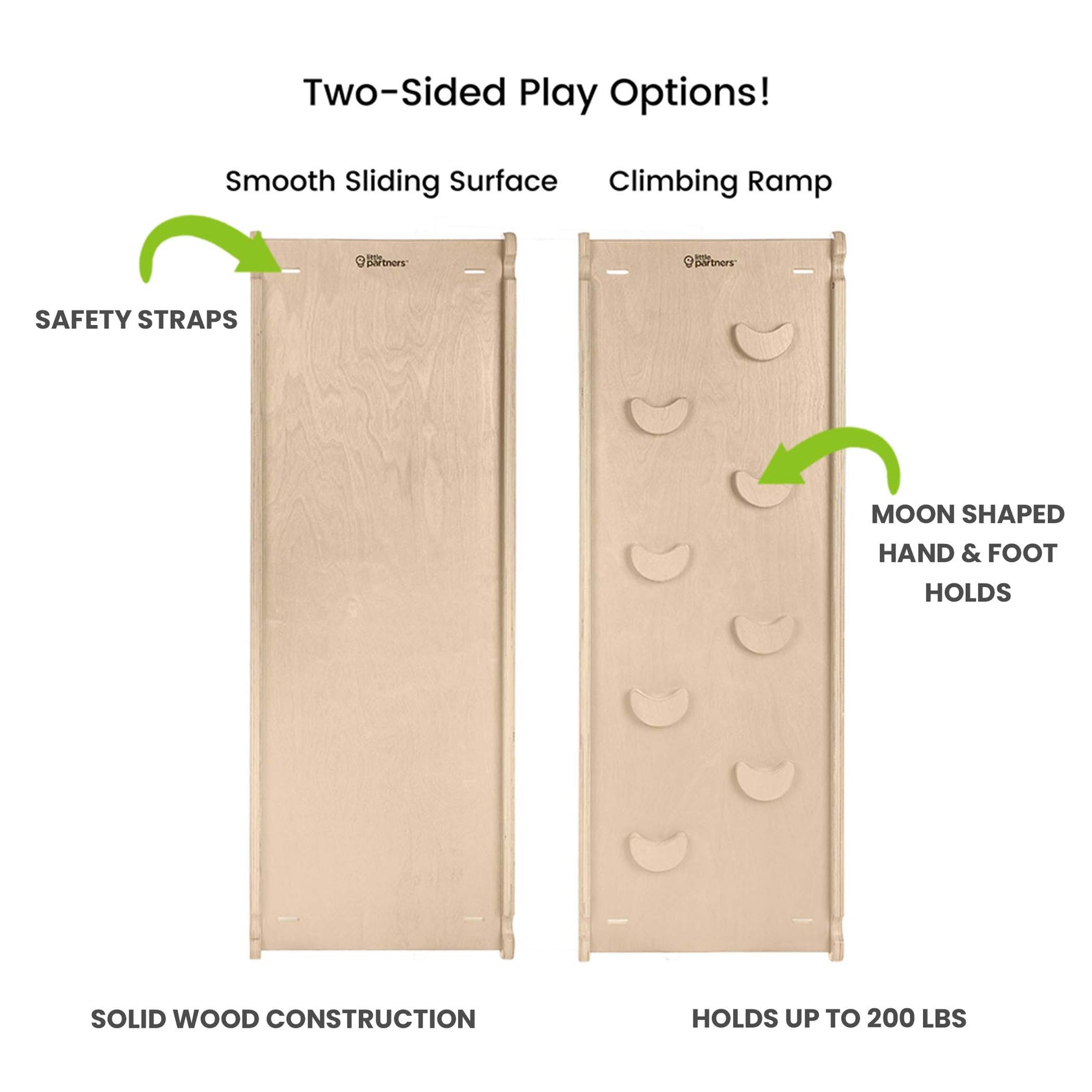 2-in-1 Montessori Climbing Ramp Slide for Toddlers –dd Little Partners